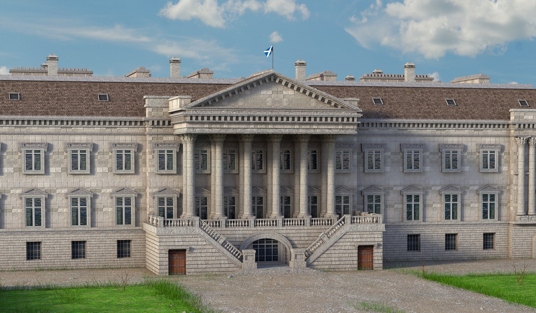 3D Hamilton Palace Model - TurboSquid 1492002