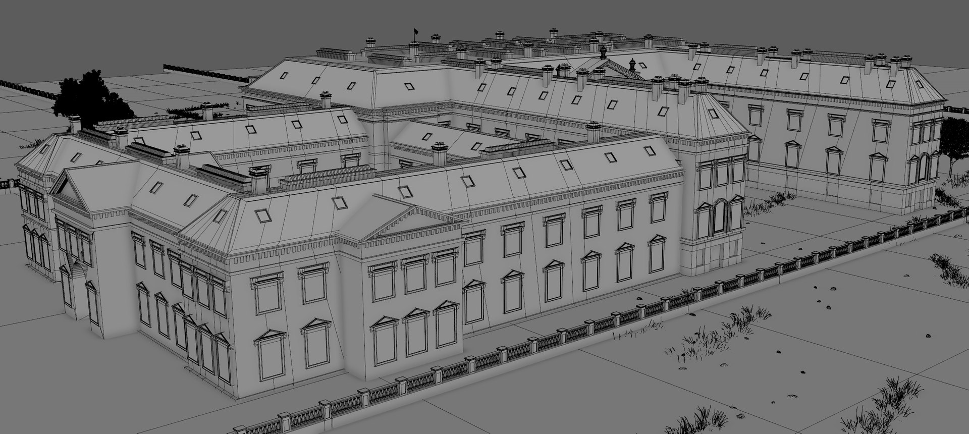 3D Hamilton Palace Model - TurboSquid 1492002