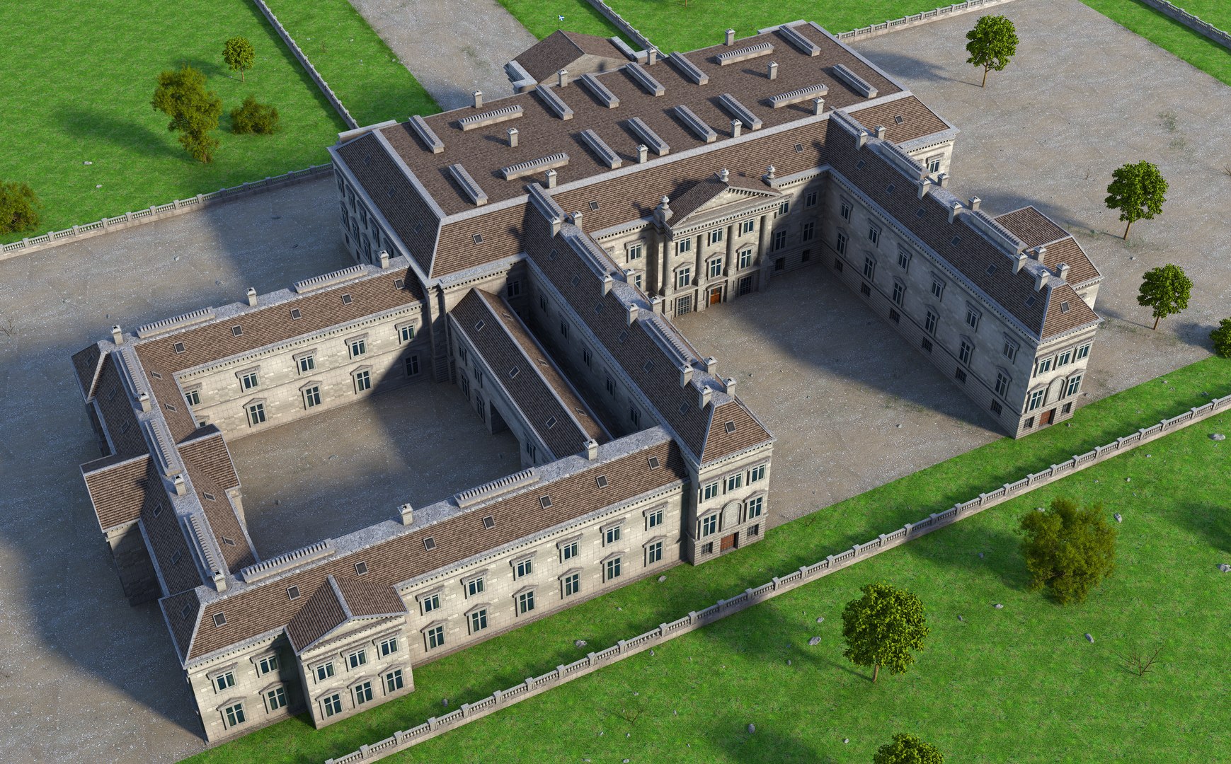 3D Hamilton Palace Model - TurboSquid 1492002