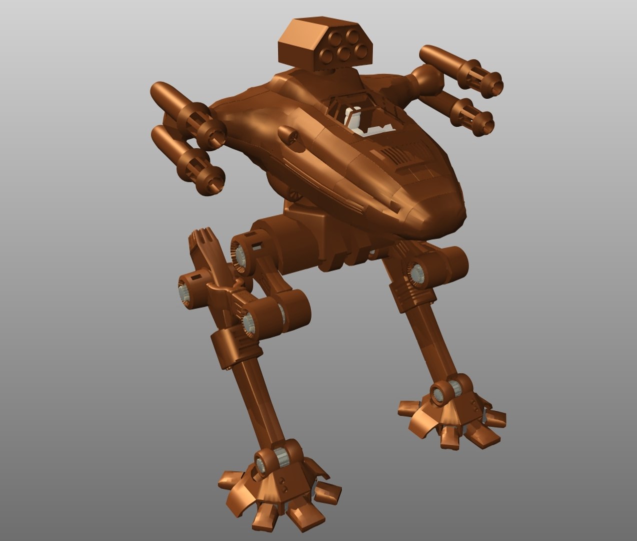 Free Obj Model Stiletto Battlemech Mech