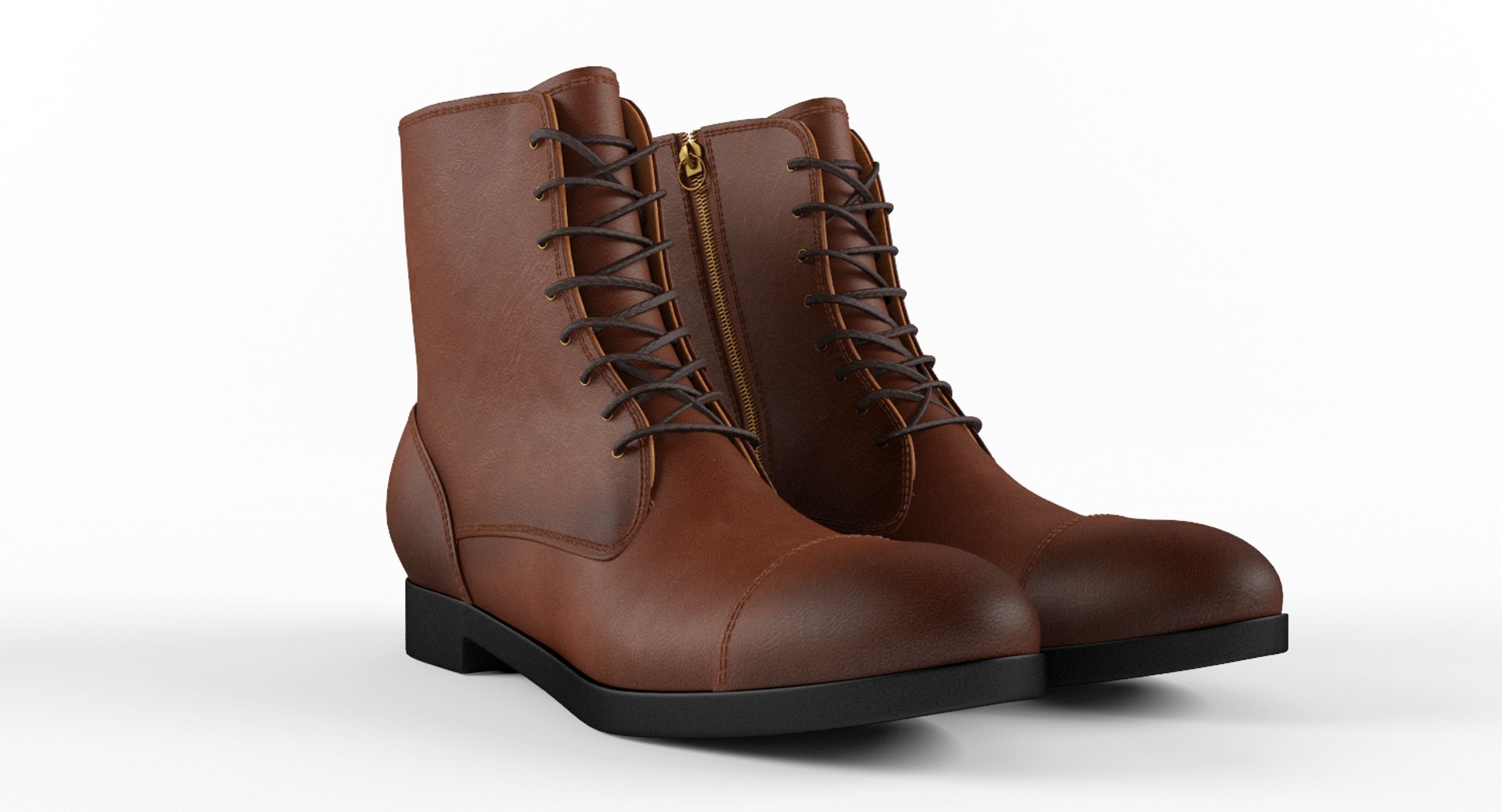 Leather Work Boot 3d Max