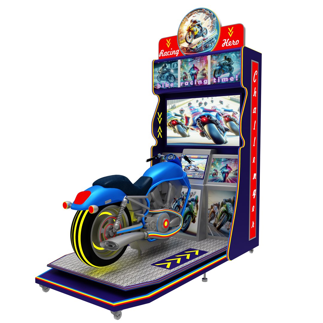 3D Virtual Reality Motorcycle Racing Arcade Game Machine Model ...