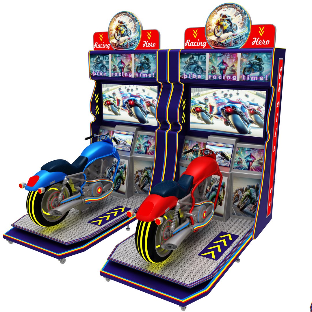 3D Virtual Reality Motorcycle Racing Arcade Game Machine Model ...