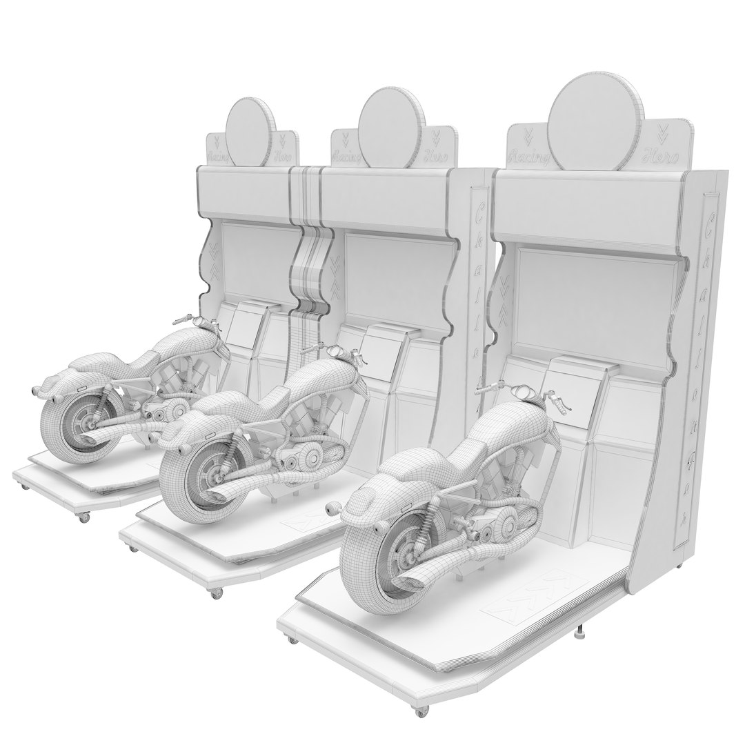 3D Virtual Reality Motorcycle Racing Arcade Game Machine Model ...