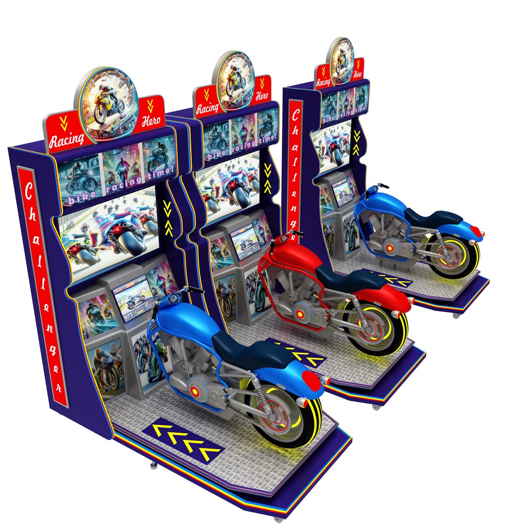 3D Virtual Reality Motorcycle Racing Arcade Game Machine Model ...
