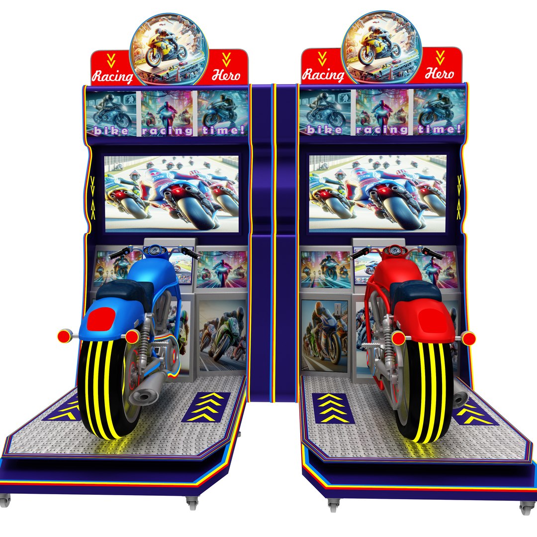 3D Virtual Reality Motorcycle Racing Arcade Game Machine Model ...