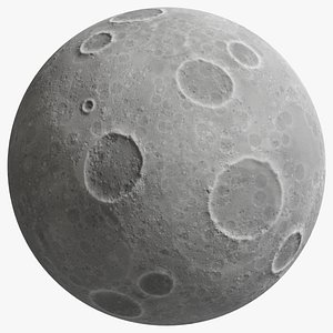 3d cartoon moon model