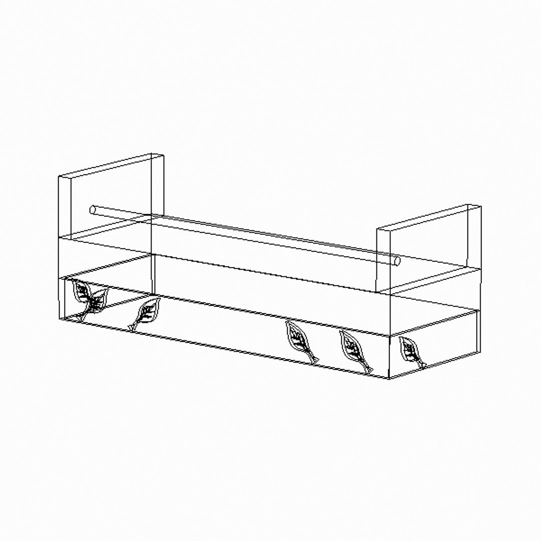 3D wood steel spice rack - TurboSquid 1298321