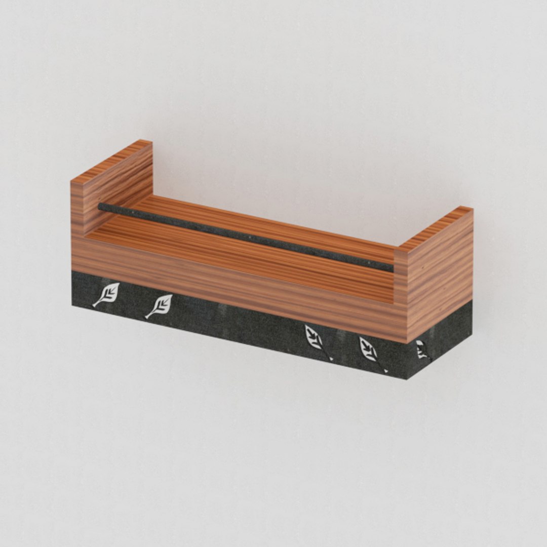 3D wood steel spice rack - TurboSquid 1298321