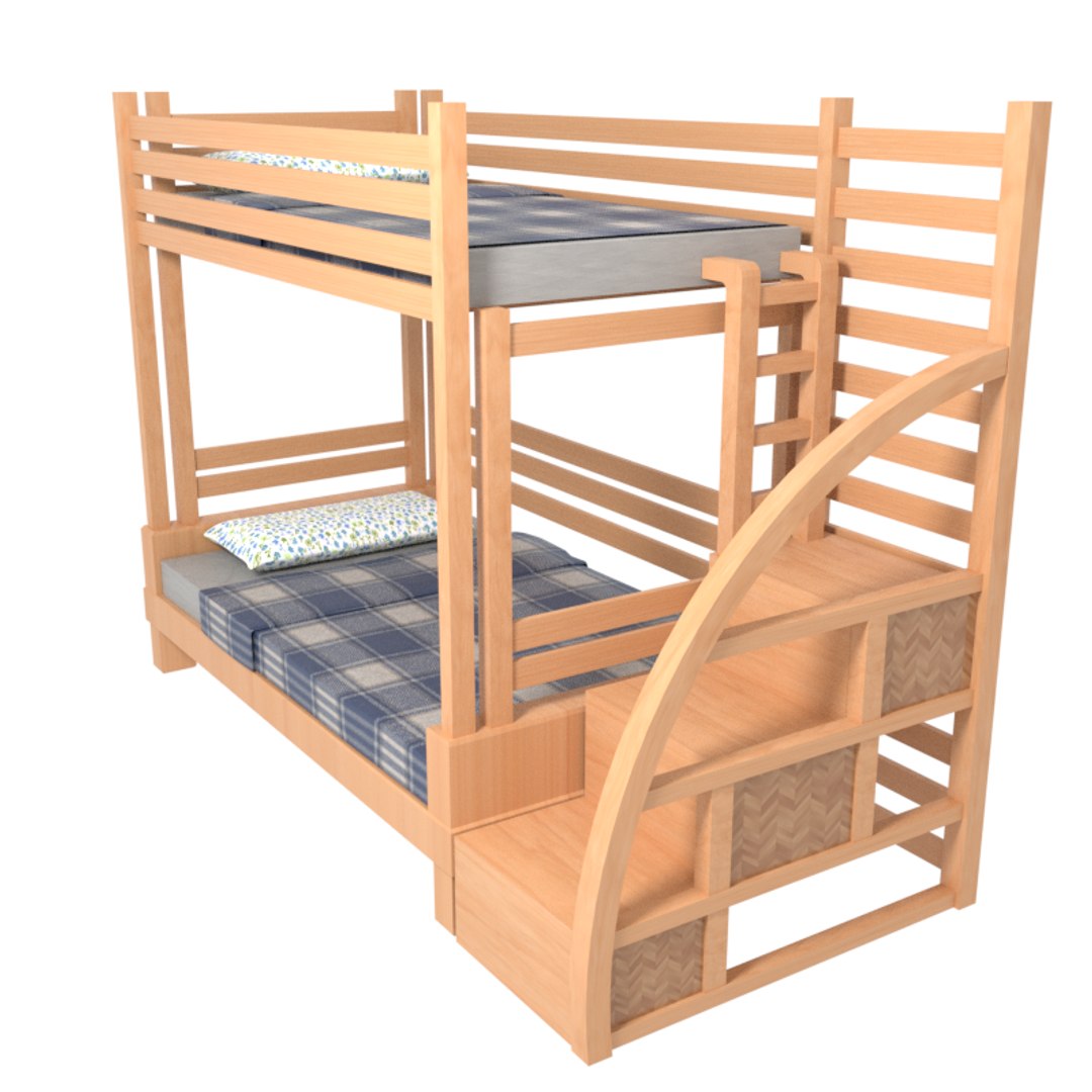 3D Bunk Bed Model - TurboSquid 1596517