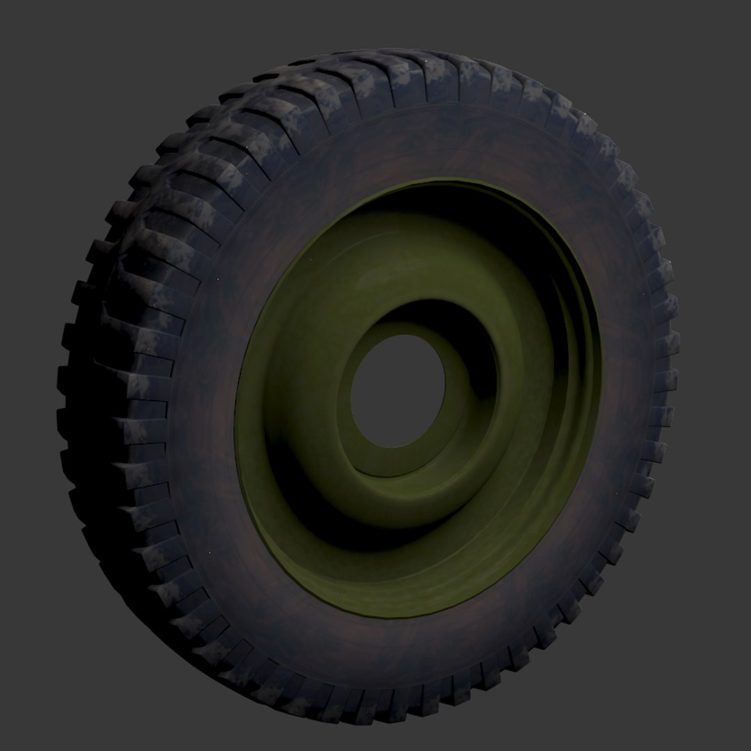 Wheel Military Vehicle 3d Model