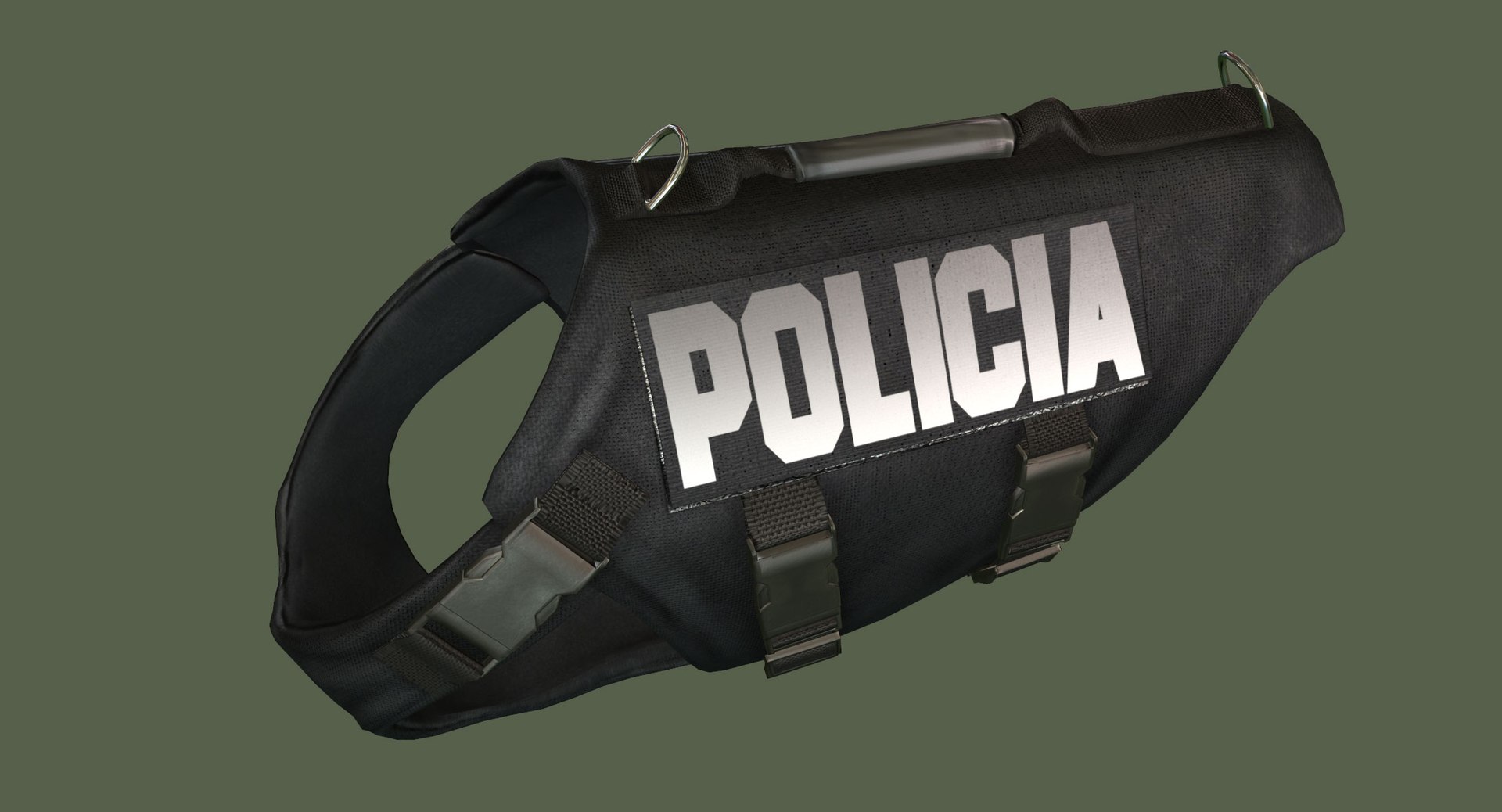 Police Dog Body Armor 3d Obj
