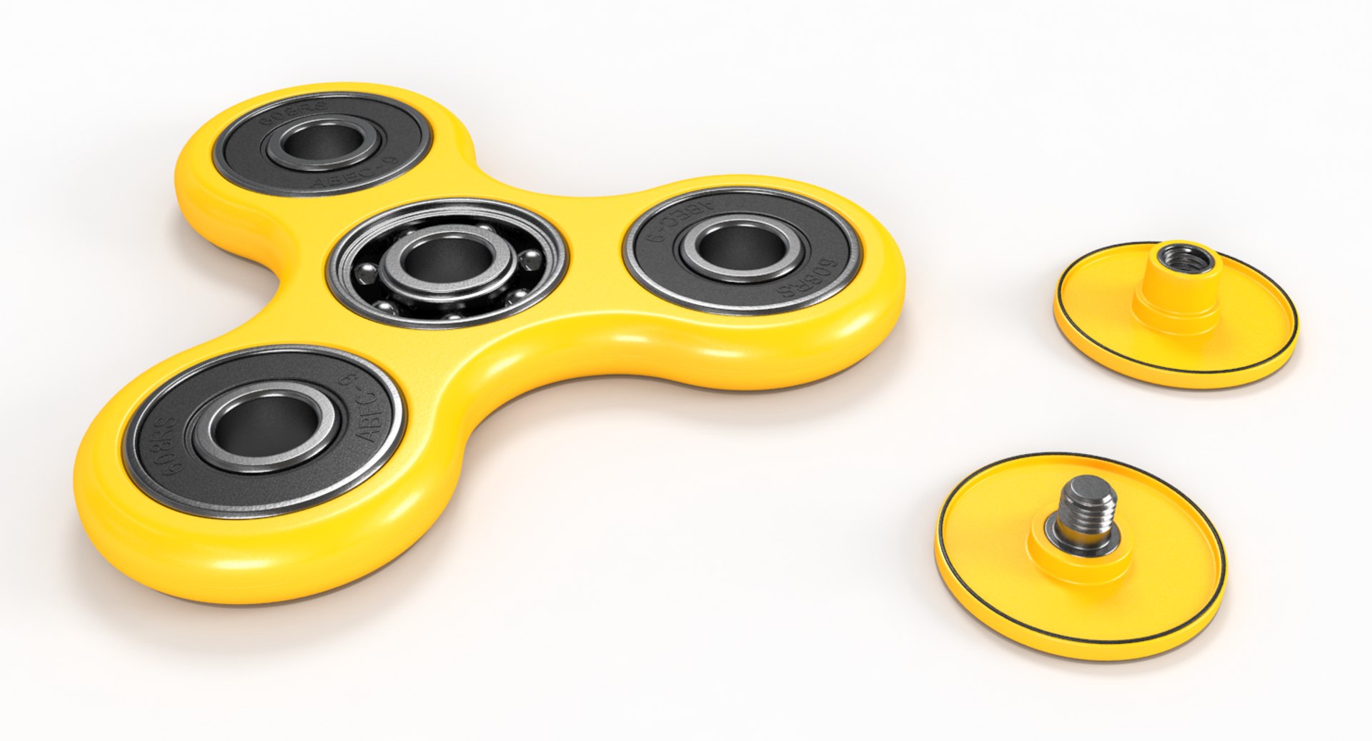 Fidget spinner yellow model - TurboSquid 1176612