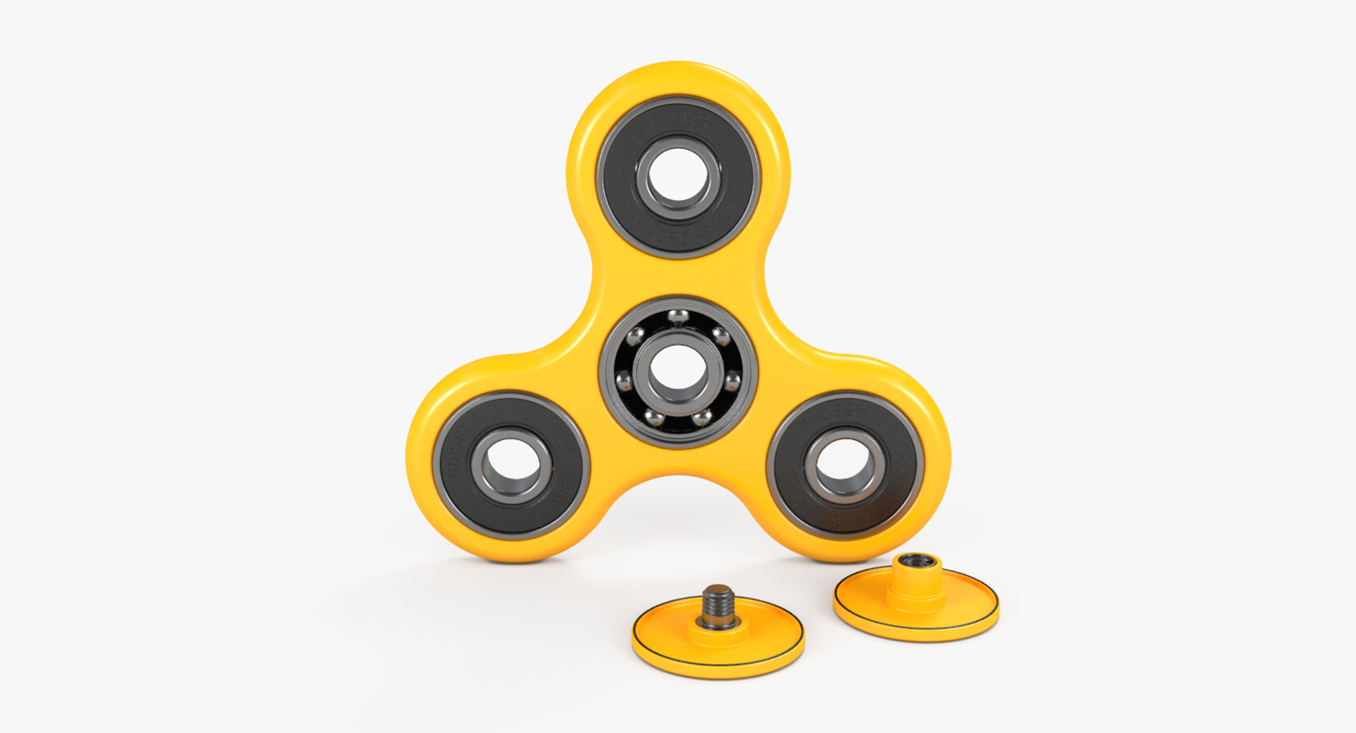 Fidget spinner yellow model - TurboSquid 1176612