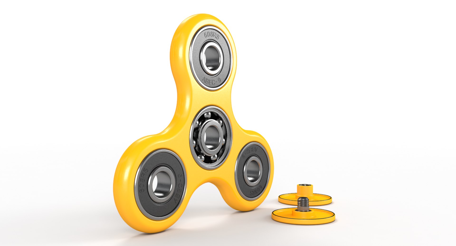 Fidget spinner yellow model - TurboSquid 1176612