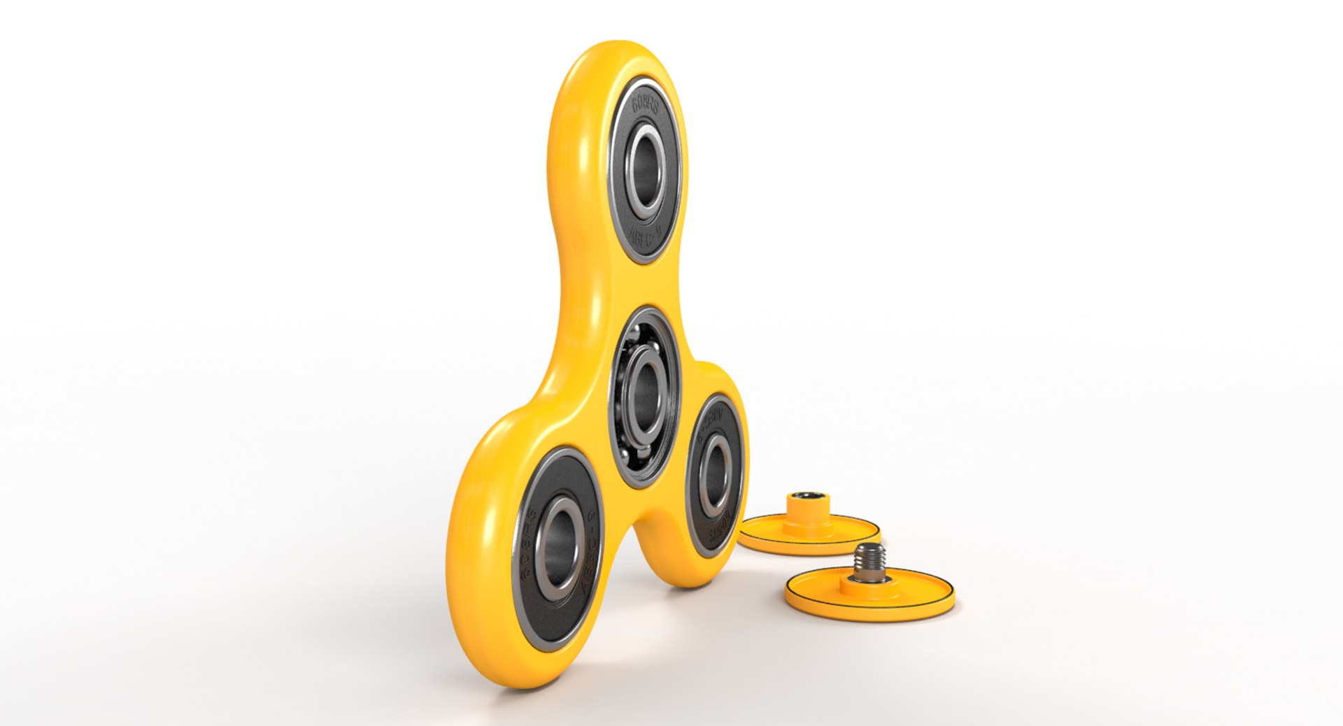 Fidget spinner yellow model - TurboSquid 1176612