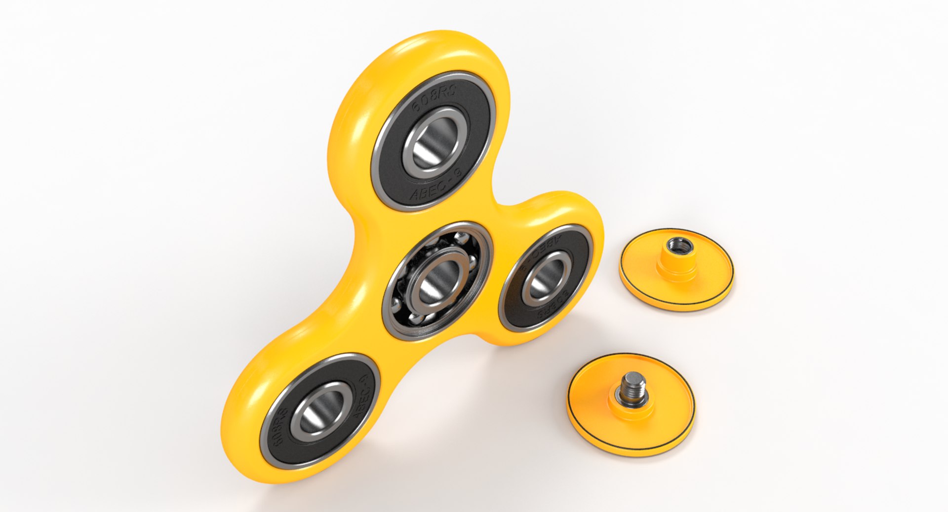 Fidget spinner yellow model - TurboSquid 1176612