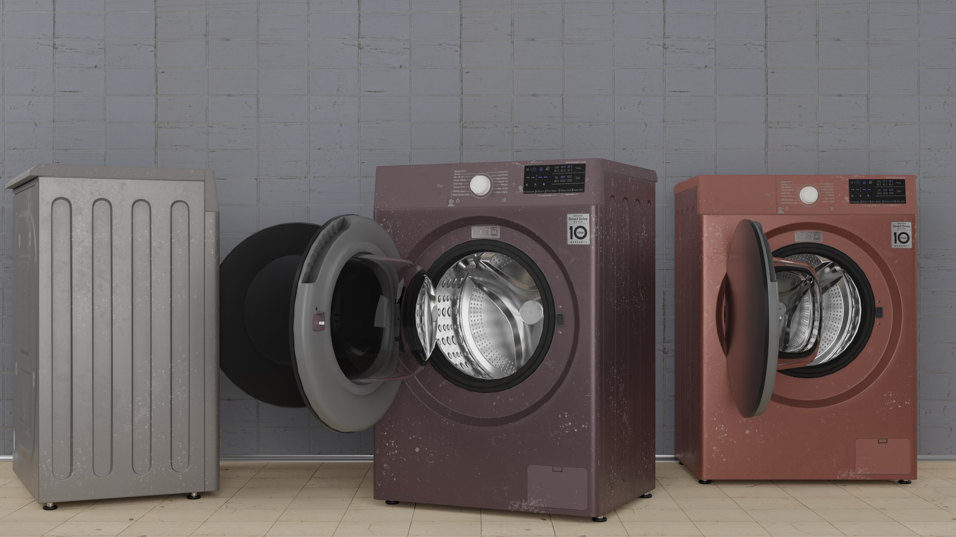 3D Washing Machine low-lopy game-ready model model - TurboSquid 2064567