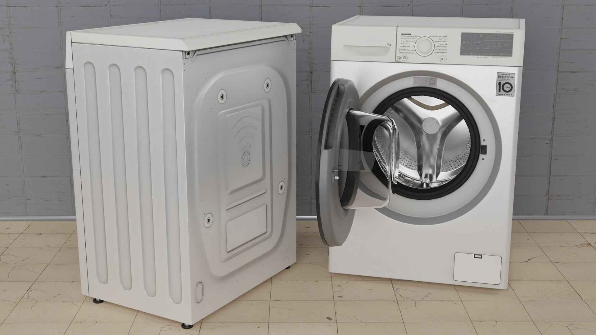 3D Washing Machine low-lopy game-ready model model - TurboSquid 2064567