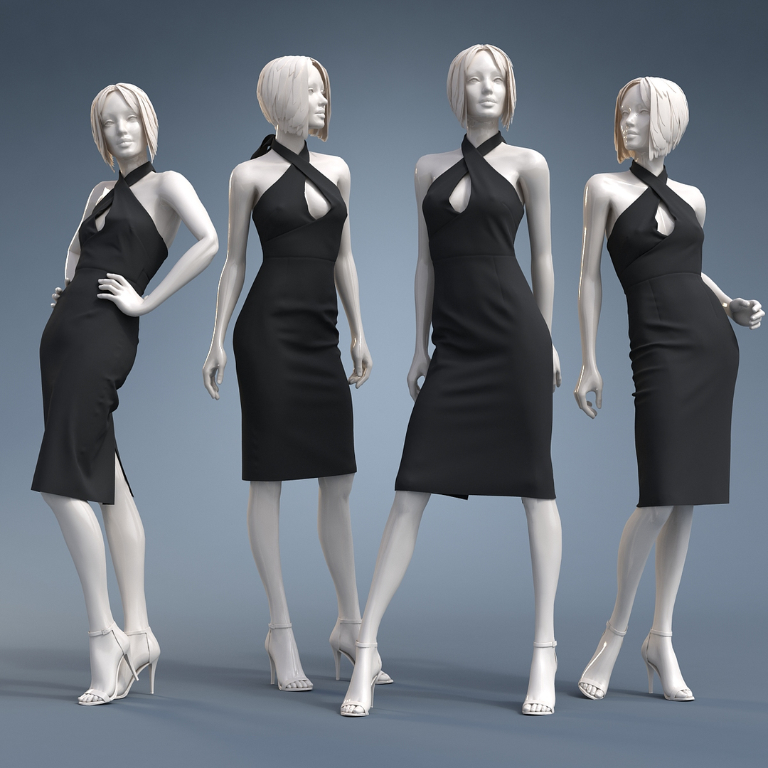 3D Dress Cloth Mannequin Model - TurboSquid 1391916