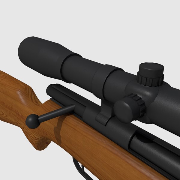 3d model hunting rifle rigged
