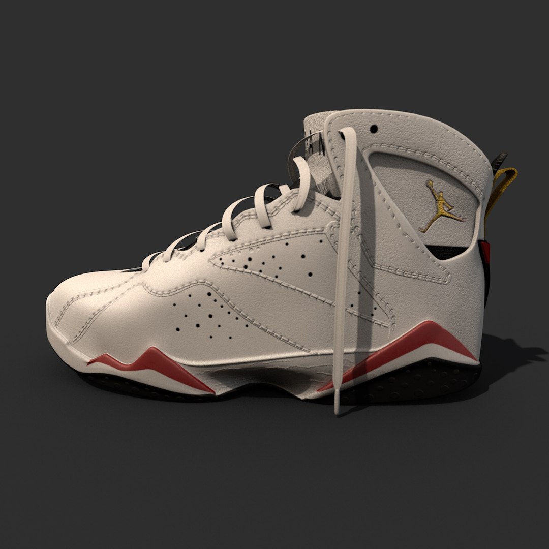 3d nike air jordan 7 model