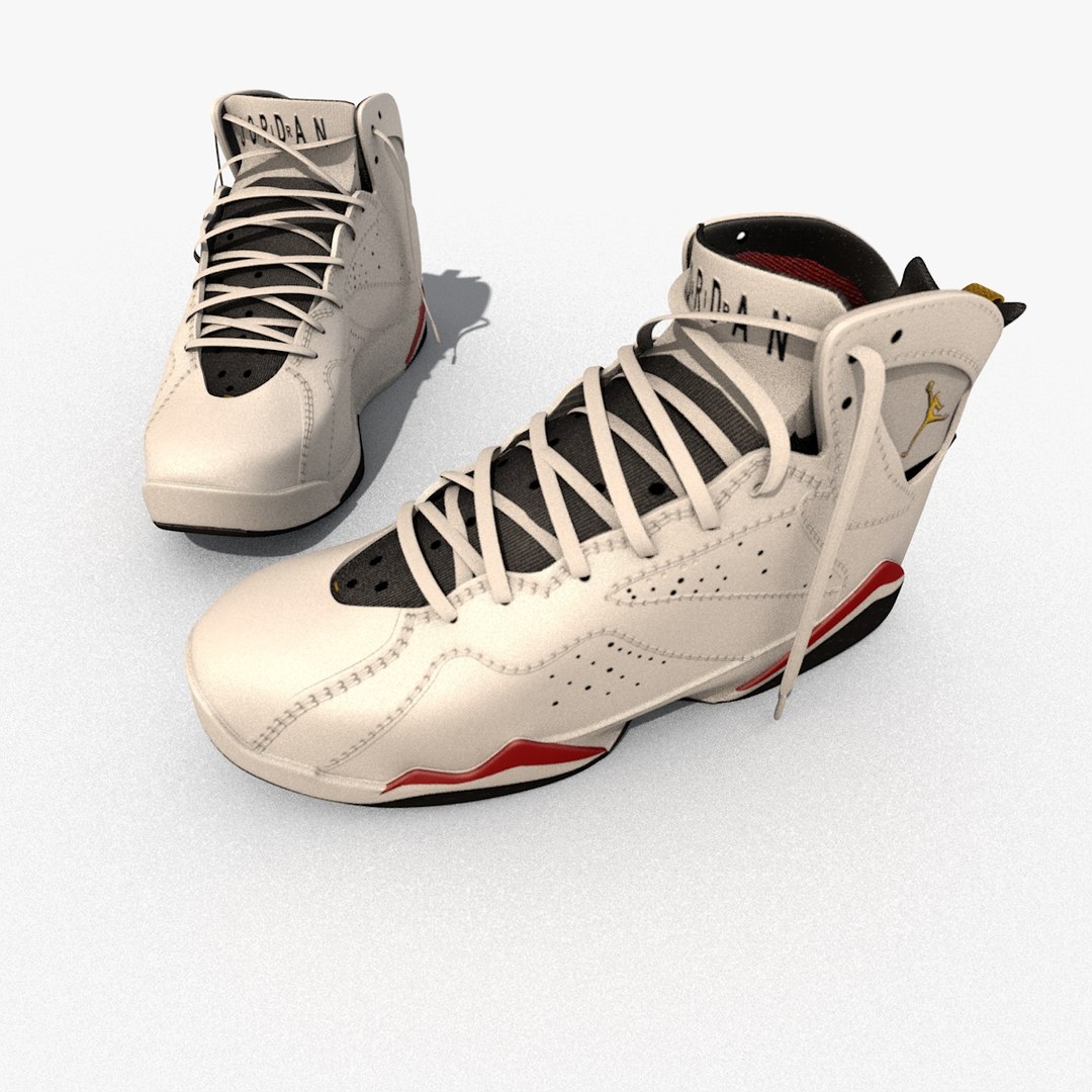 3d nike air jordan 7 model