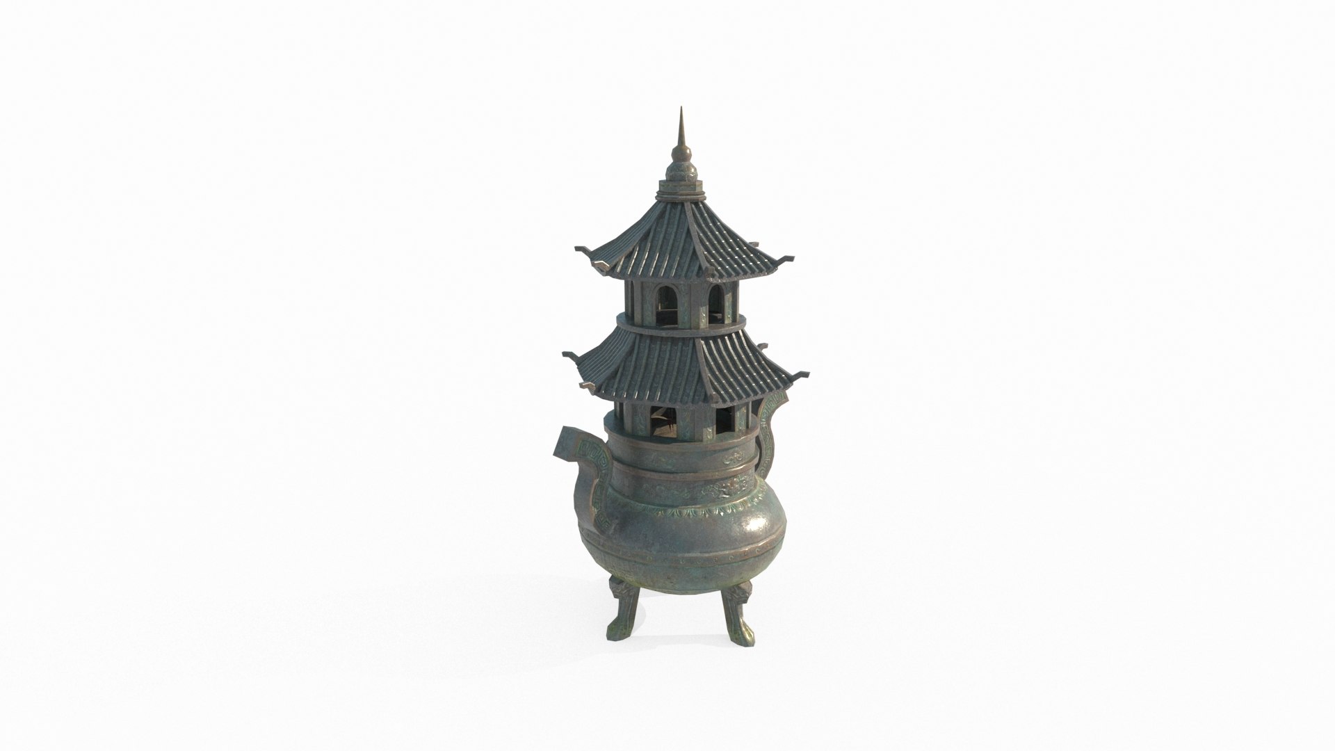 3D Model Ancient Asian Censer - TurboSquid 2119077