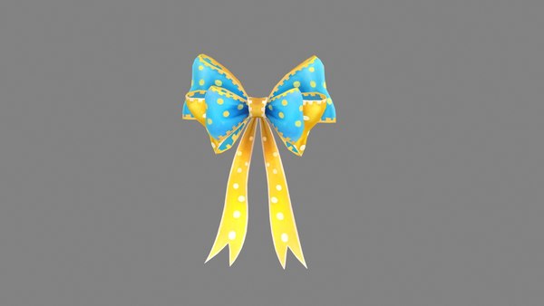 modelo 3d cartoon blue bow tie Low-poly 3D model - TurboSquid 1963963