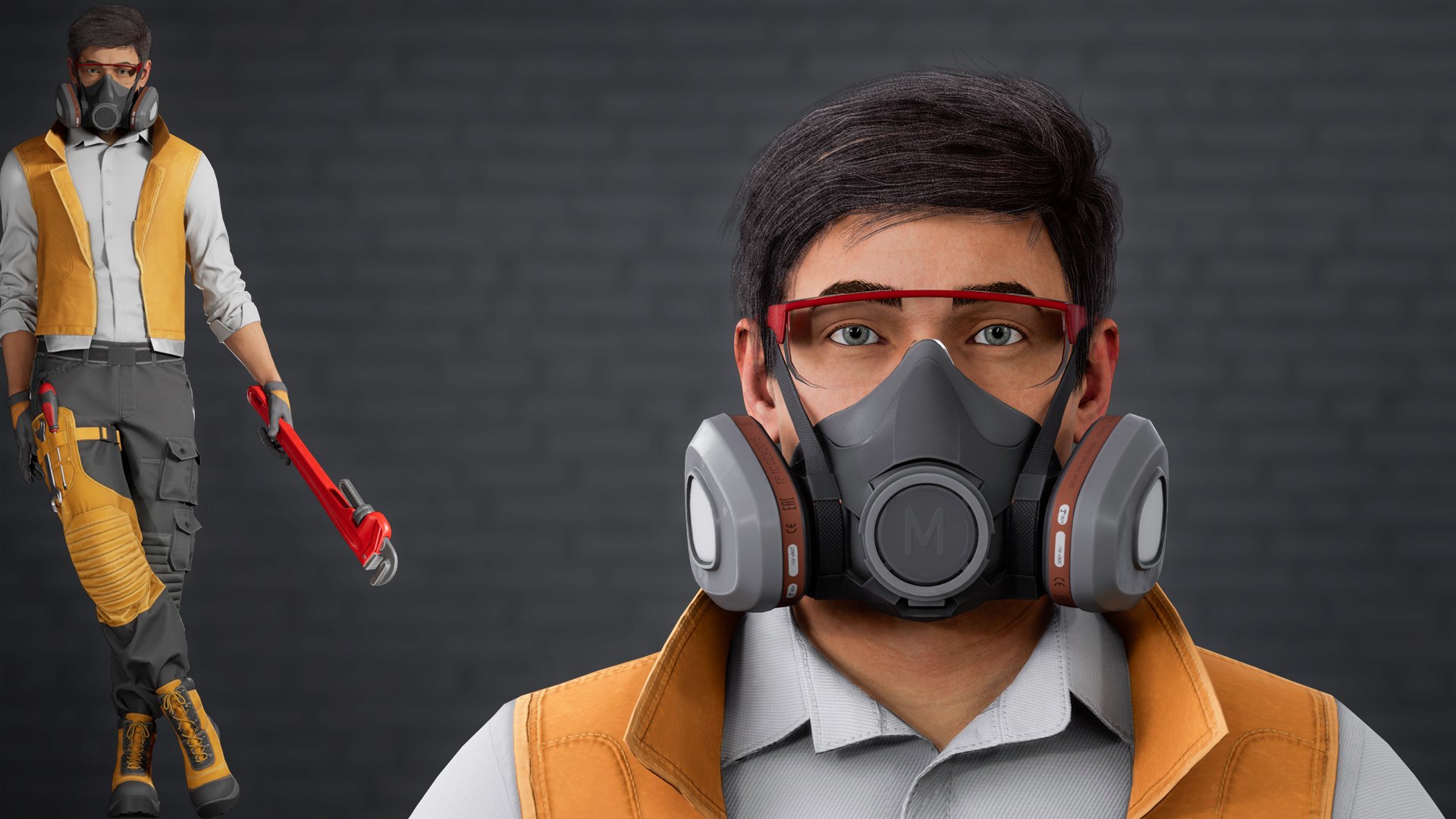3D Worker 2 Model - TurboSquid 2355638