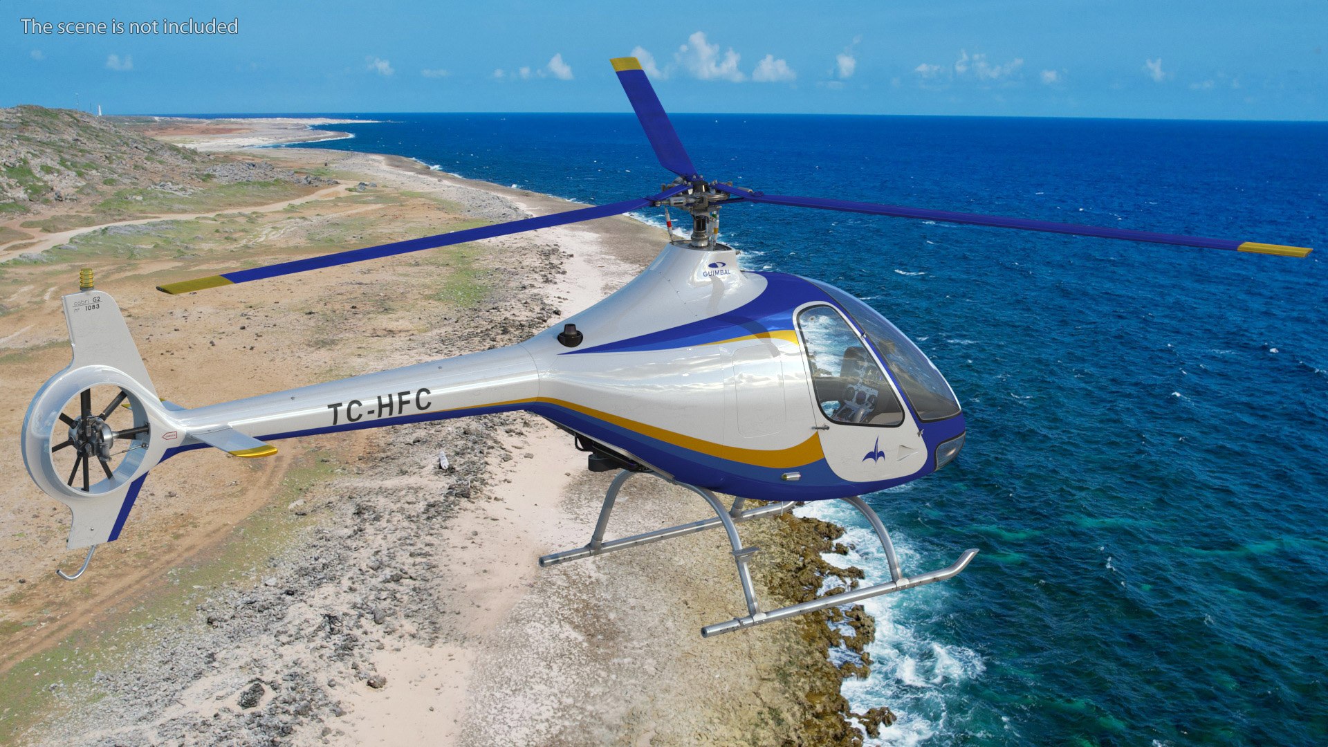 3d Model Training Helicopter Guimbal Cabri