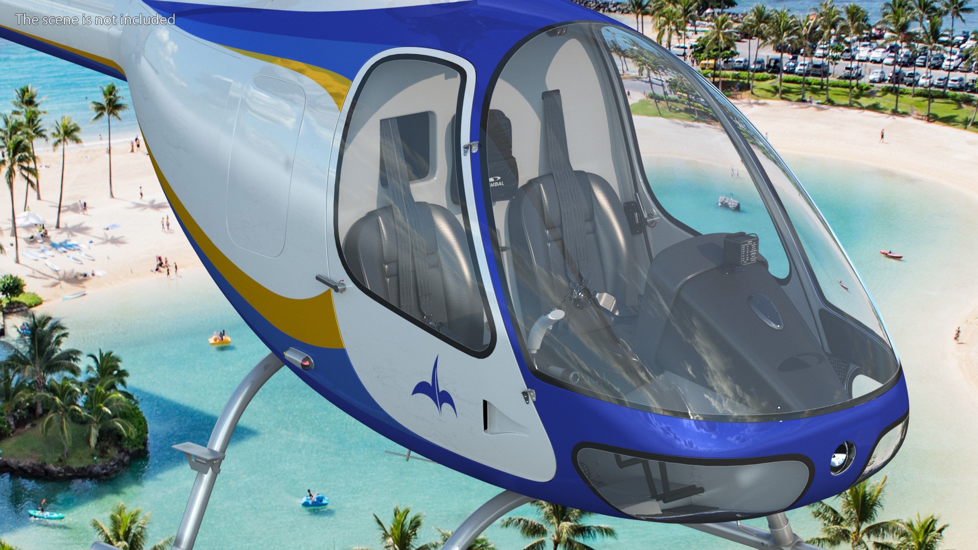 3d Model Training Helicopter Guimbal Cabri