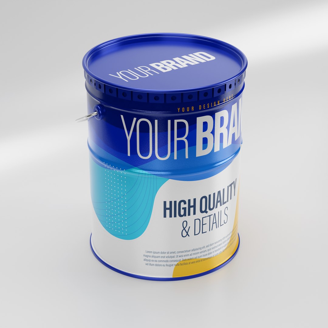 Metal Paint Bucket Packaging 3D model - TurboSquid 2028426