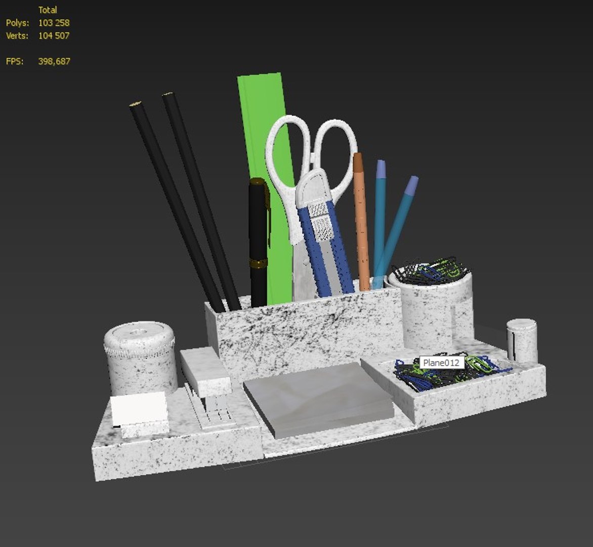 3D model stationery set - TurboSquid 1238080
