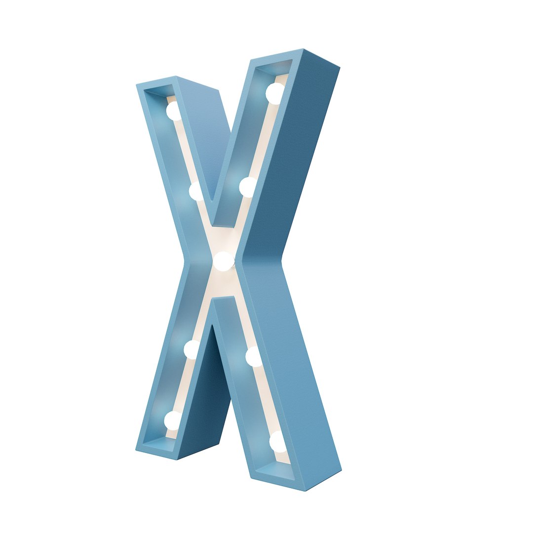 Marquee Letter X Led Glow Sign 3D - TurboSquid 1973910