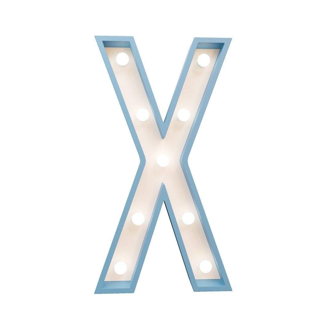Marquee Letter X Led Glow Sign 3D - TurboSquid 1973910
