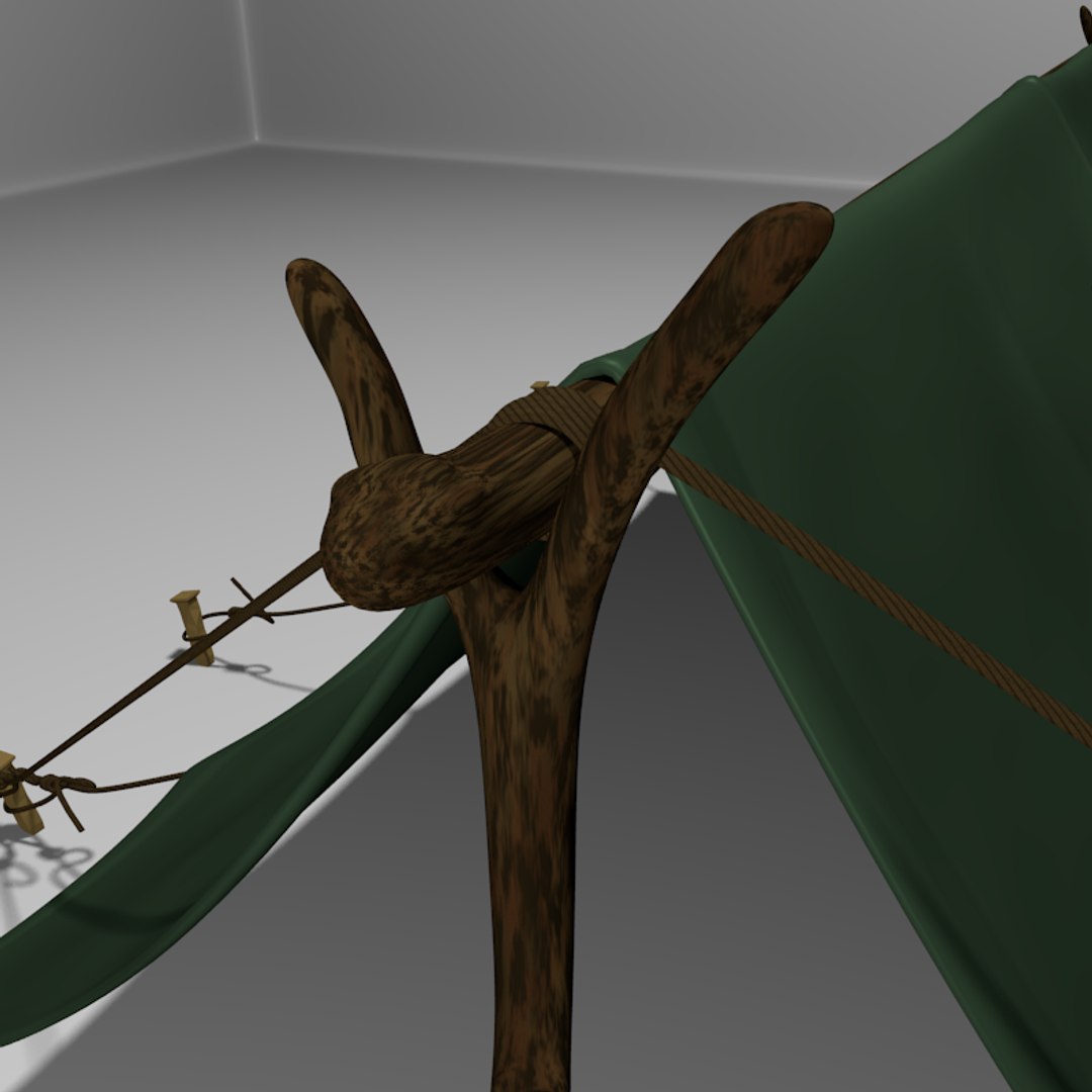3d model pup tent