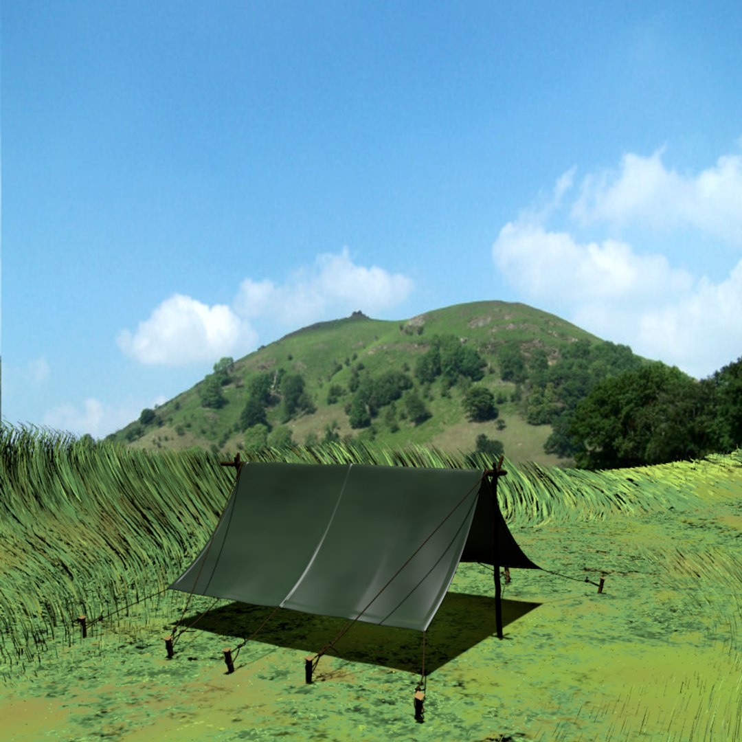 3d model pup tent