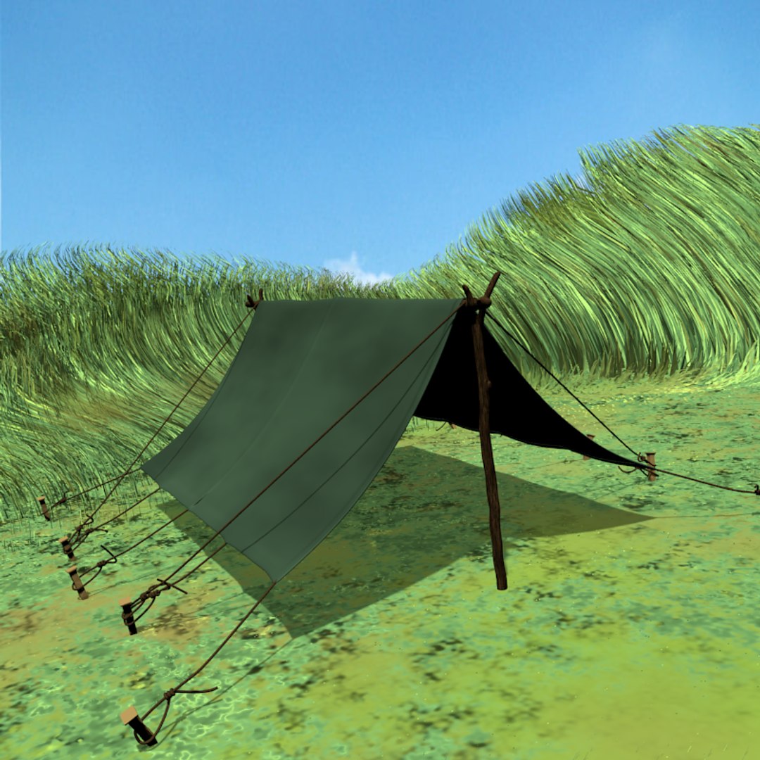 3d model pup tent