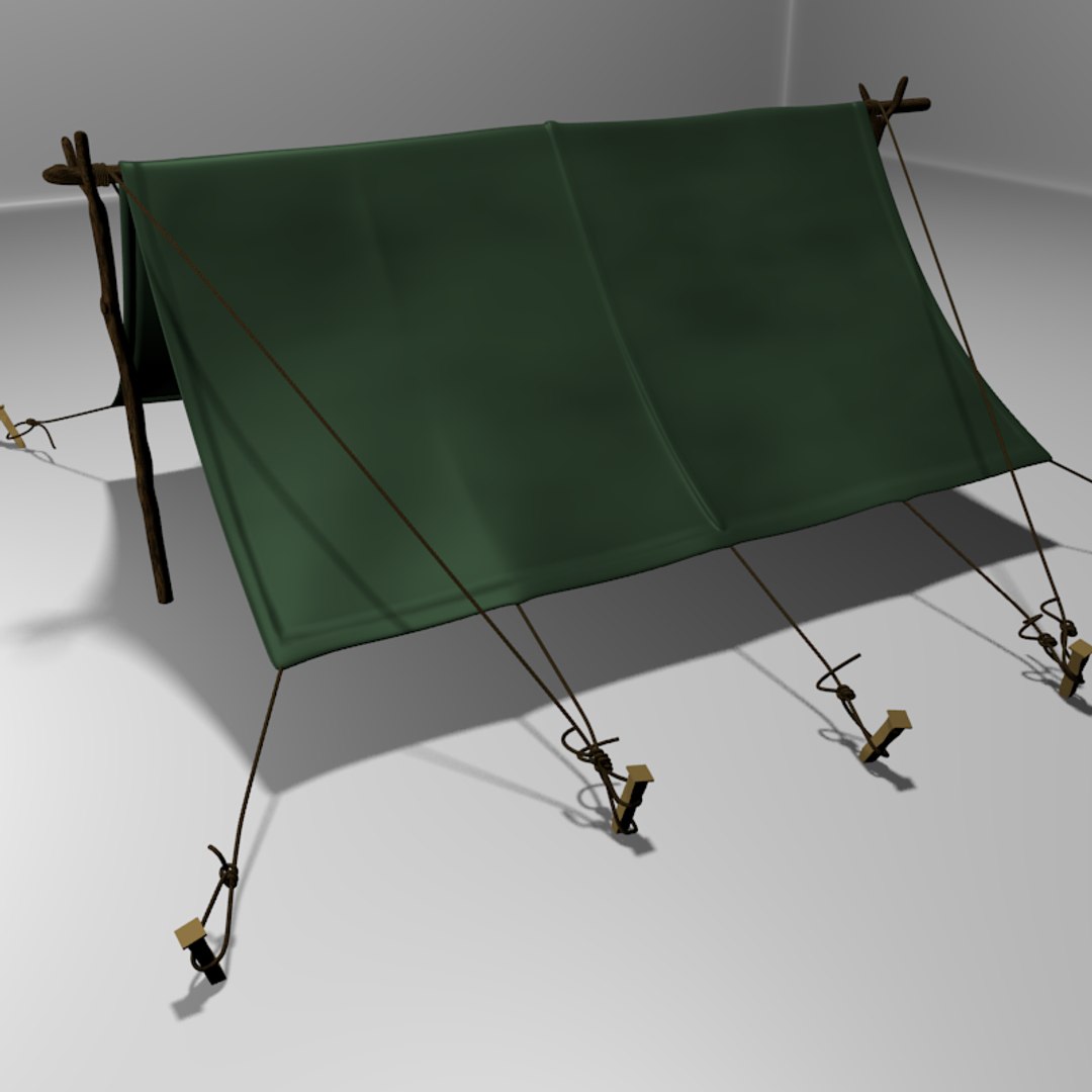 3d model pup tent