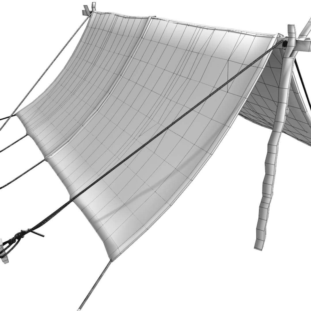 3d model pup tent