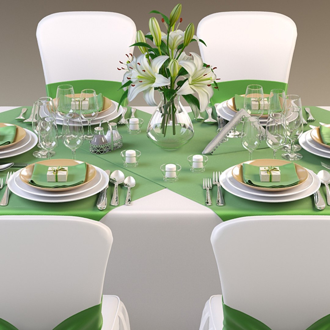 3d Model Table Restaurant