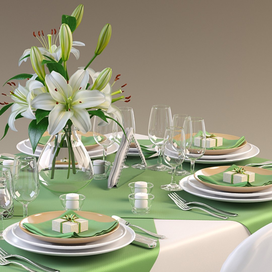 3d Model Table Restaurant