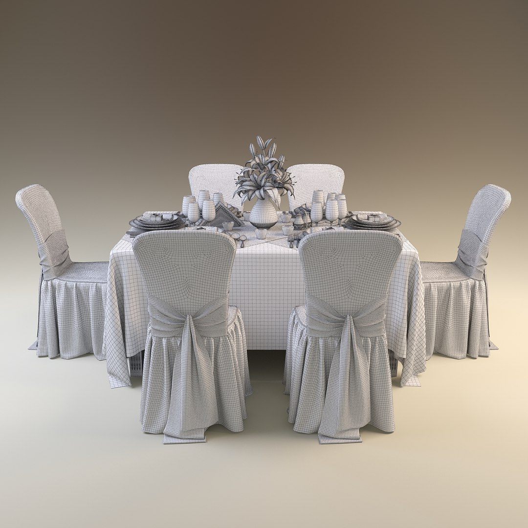 3d Model Table Restaurant