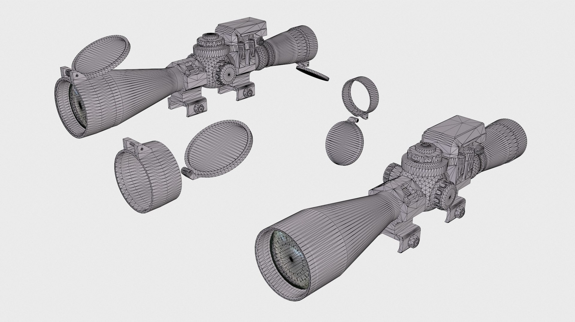 3D Model Optical Scope 101 PBR - TurboSquid 2241802