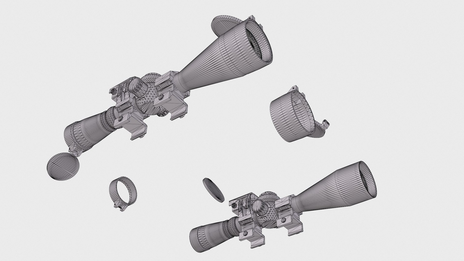 3D Model Optical Scope 101 PBR - TurboSquid 2241802