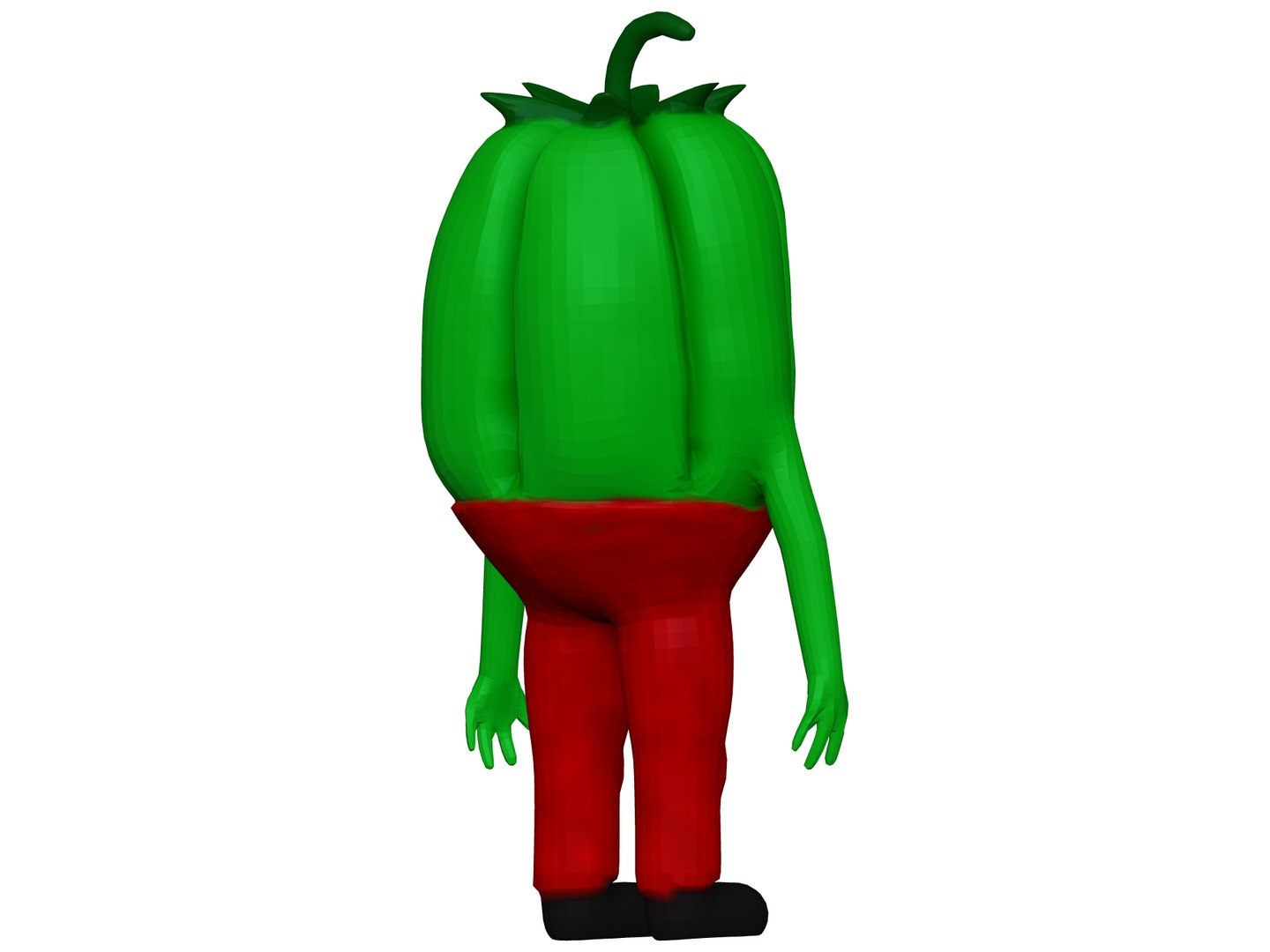 Cartoon Green Pepper 3D - TurboSquid 1874958