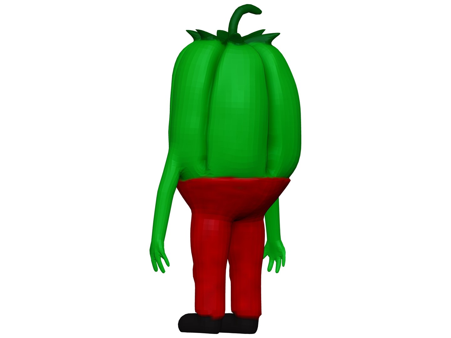 Cartoon Green Pepper 3D - TurboSquid 1874958