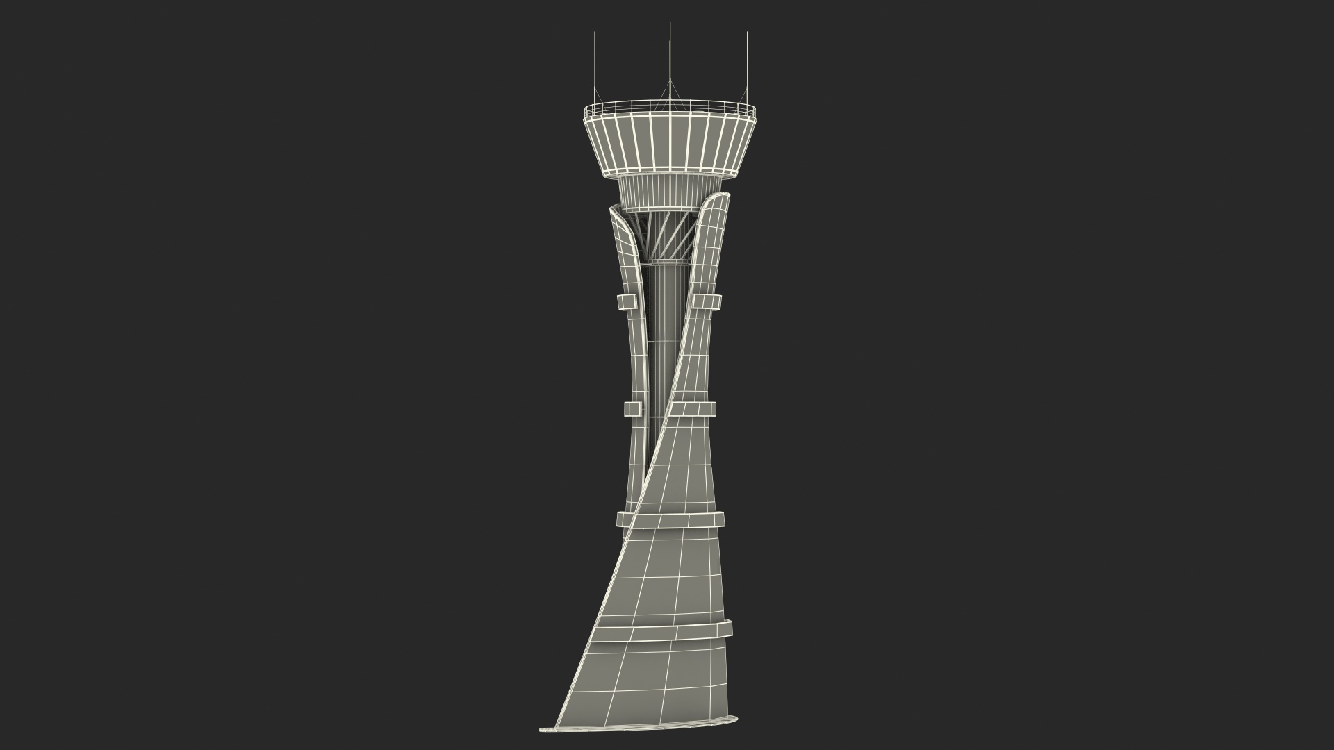 Airport Air Traffic Control Tower 3D Model - TurboSquid 1528655