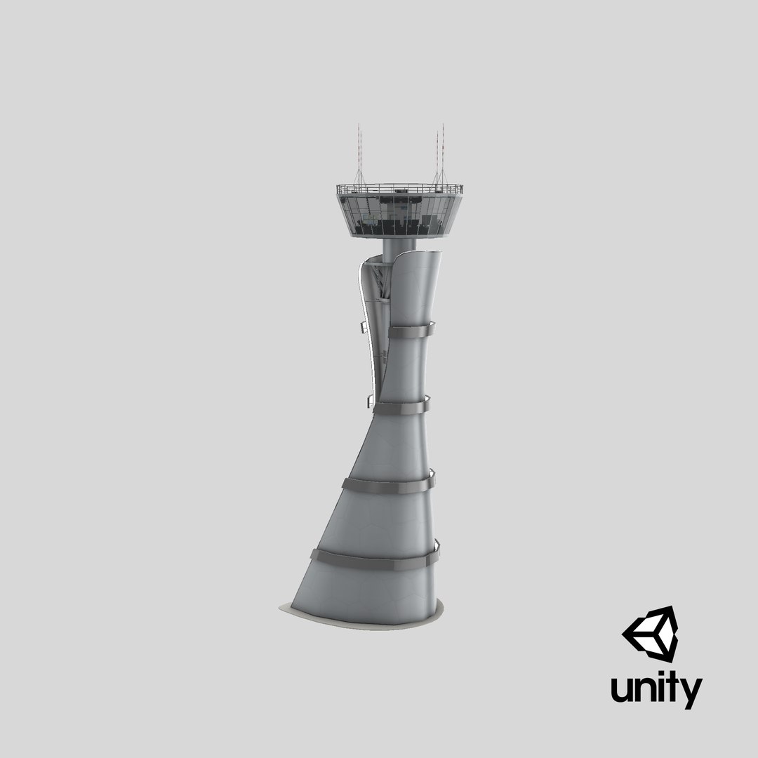 Airport Air Traffic Control Tower 3D Model - TurboSquid 1528655